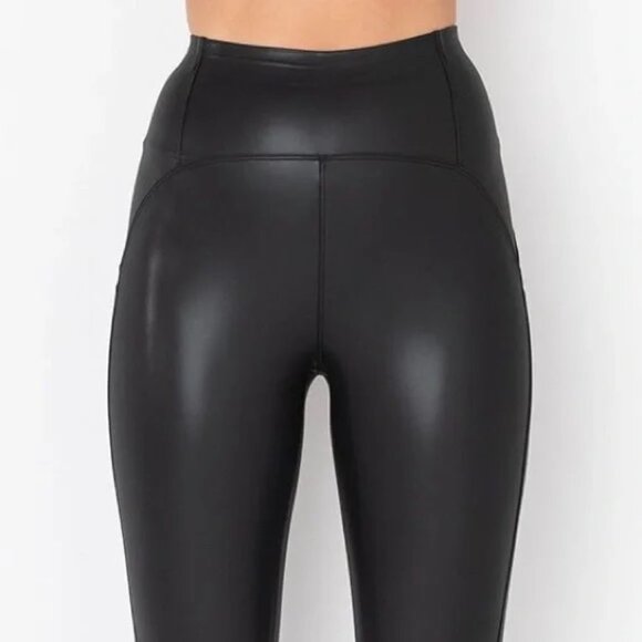 AKIRA | Pants & Jumpsuits | New Akira Label Rio High Rise Faux Leather ...